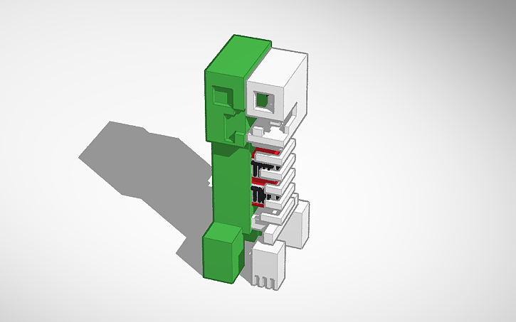 3D design Creeper anatomy NRC - Tinkercad