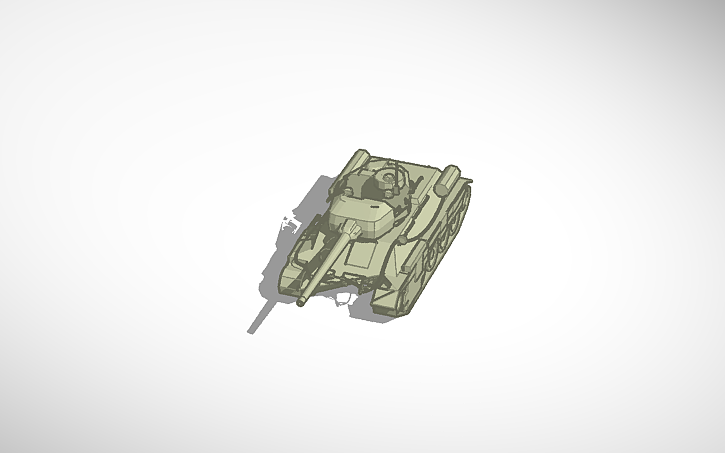3D design T-34 - Tinkercad