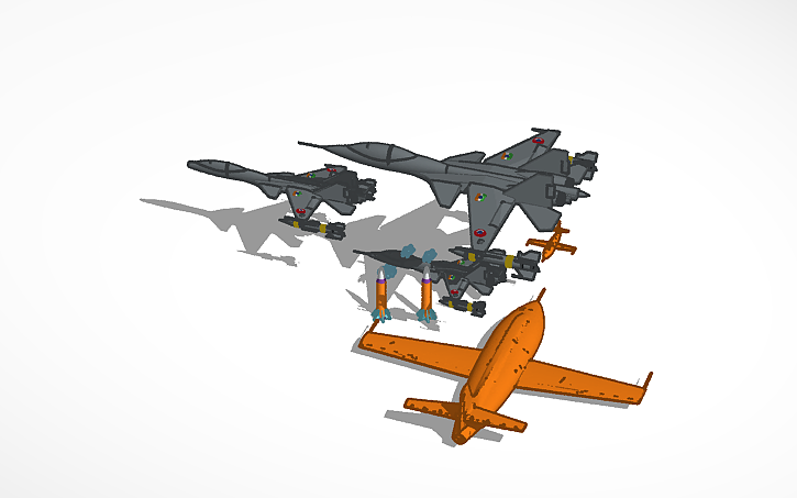 3D design Battle planes - Tinkercad