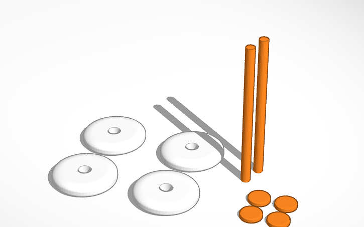 3D design wheels and axle and hub caps. - Tinkercad