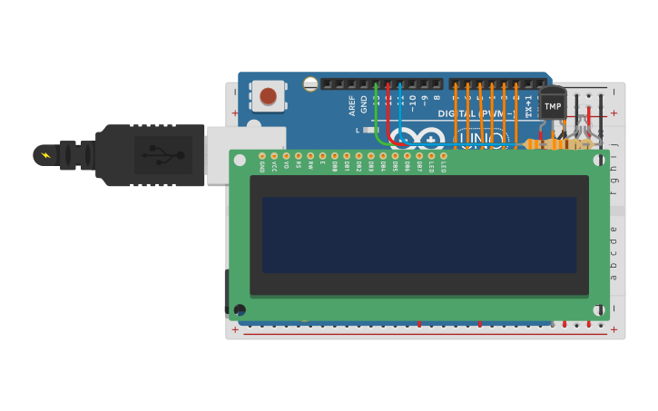 Circuit Design Arduino Sensor De Temperatura Tinkercad