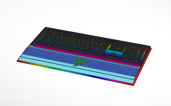 3D design Wuntsman elite gaming keyboard - Tinkercad