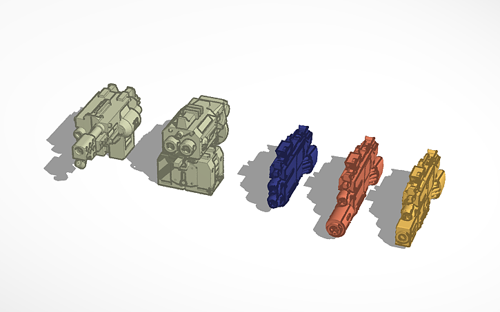 3D design combi weapons - Tinkercad