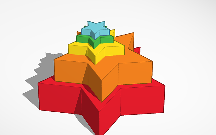 3D design stars on stars - Tinkercad