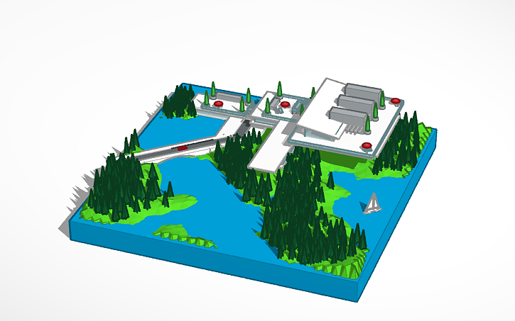 3D design Futuristic Mansion - Tinkercad