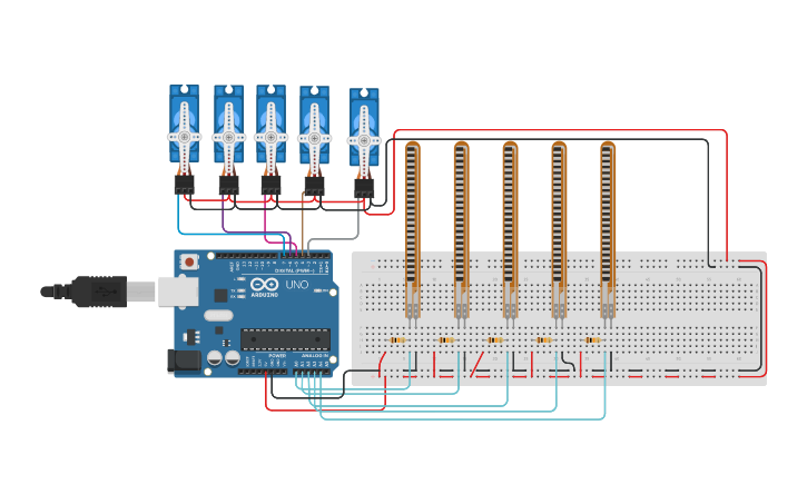 Circuit Design Sensor Flexible Tinkercad