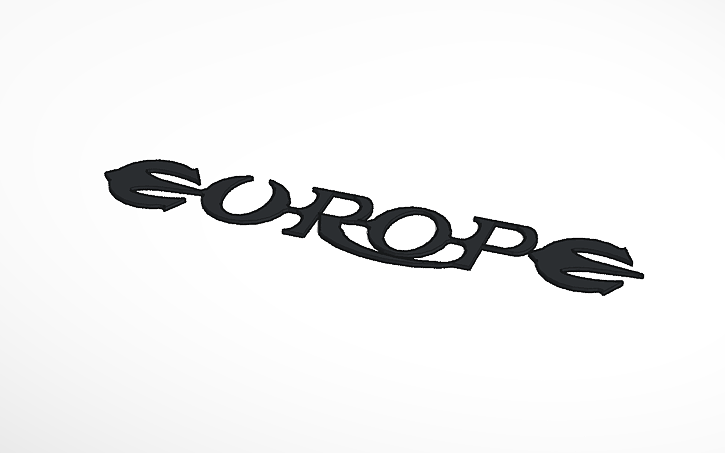 3D design Europe band logo - Tinkercad