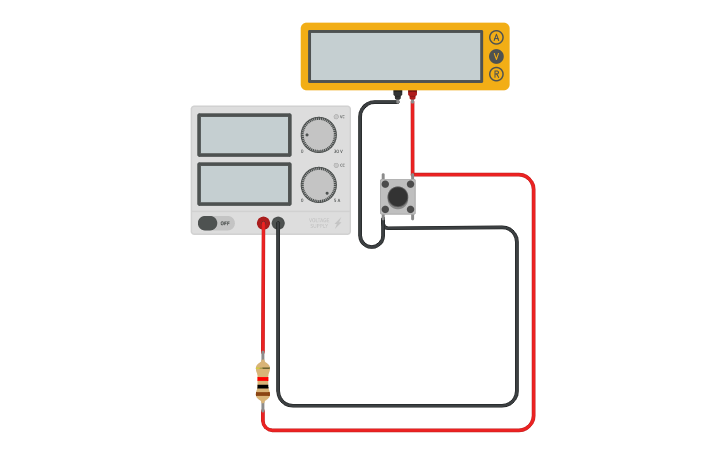 Circuit design PushButton to GND - Tinkercad