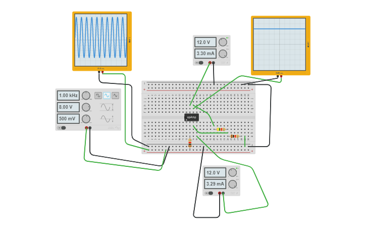 Circuit design Schmitt Trigger - Tinkercad