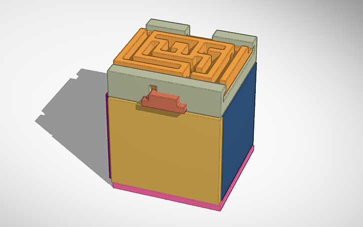 3D design Sliding puzzle box - Tinkercad