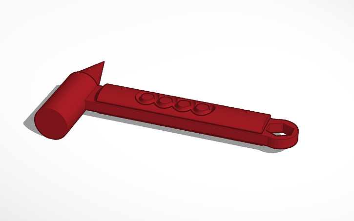 3D design flat hammer - Tinkercad
