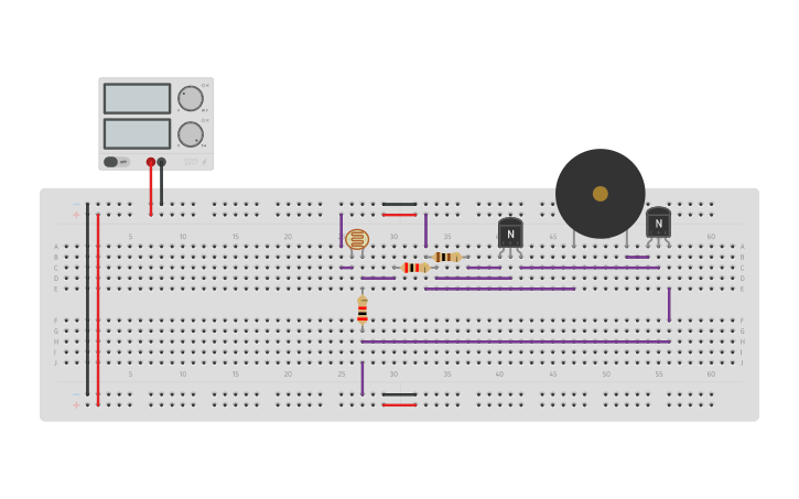 Circuit design Circuito No 2 con Parlante | Tinkercad
