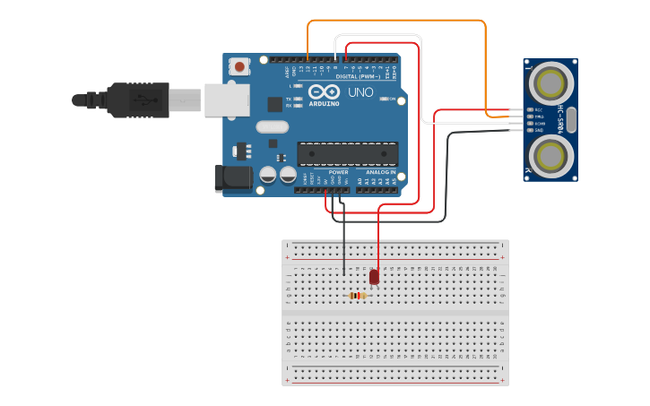 Circuit design sumo ultr - Tinkercad