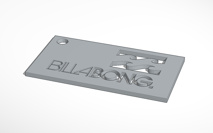 3D design Billabong Bag Tag - Tinkercad