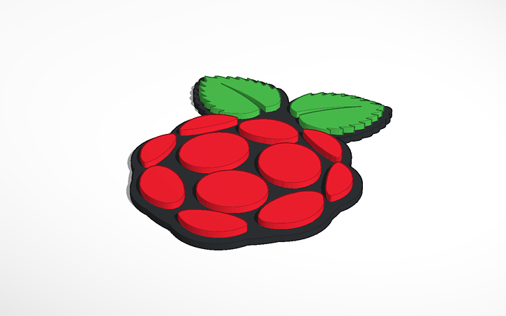 3D design Raspberry Pi Logo assembly - Tinkercad