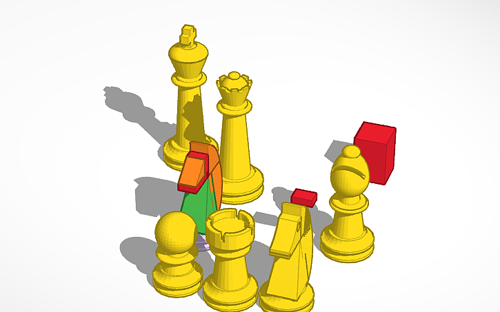 3D design Chess set - Tinkercad
