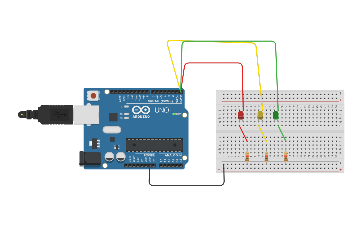 Circuit design Arduino UNO - Tinkercad