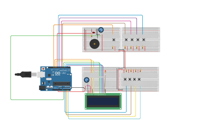 Circuit design Elevator Control - Tinkercad