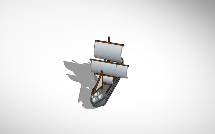3D design Pirate Ship - Tinkercad