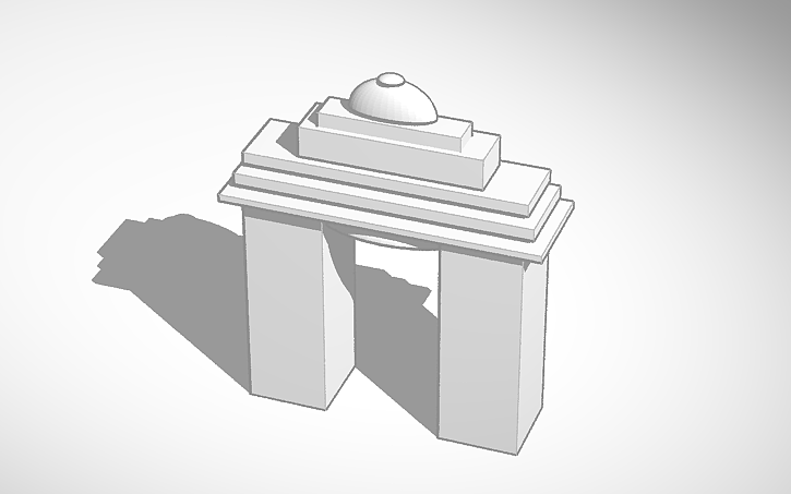 3D design India Gate - Tinkercad