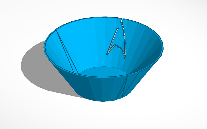 3D design Yarn Bowl star trek - Tinkercad