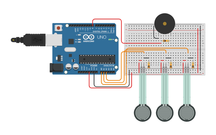 Circuit design Tone Keyboard - Tinkercad