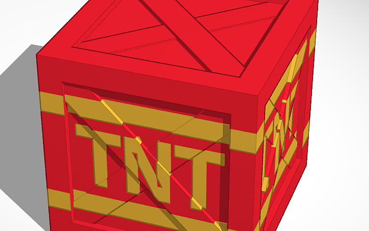 3D design TNT Crate - Tinkercad