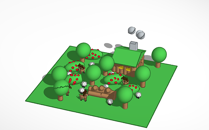 3D design forest - Tinkercad