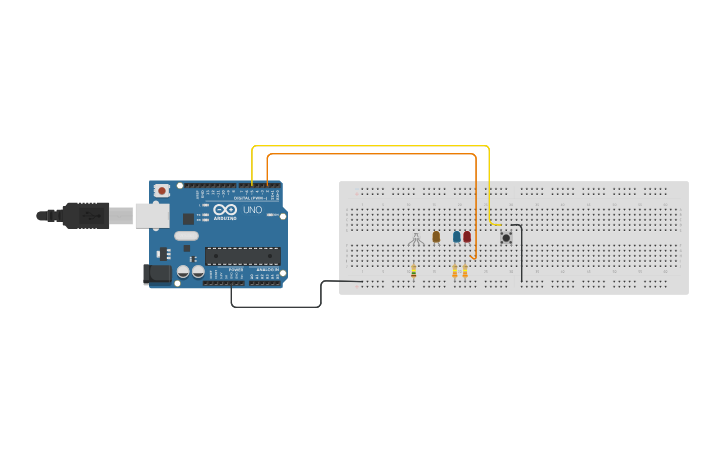 Circuit design Clase 2 Arduino ejemplo 1 - Tinkercad