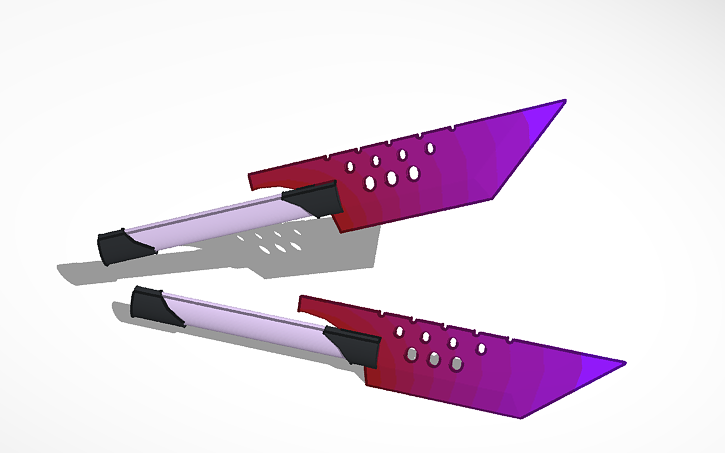 3D design Fantasy Weapons #8 - Purple Dawn (Dagger) | Tinkercad