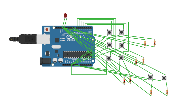 Circuit design Braille - Tinkercad