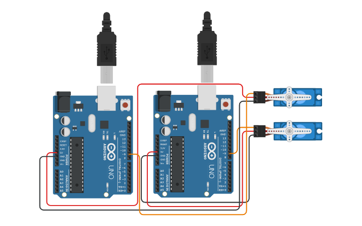 Circuit design 2TIC - Micro servo - Tinkercad