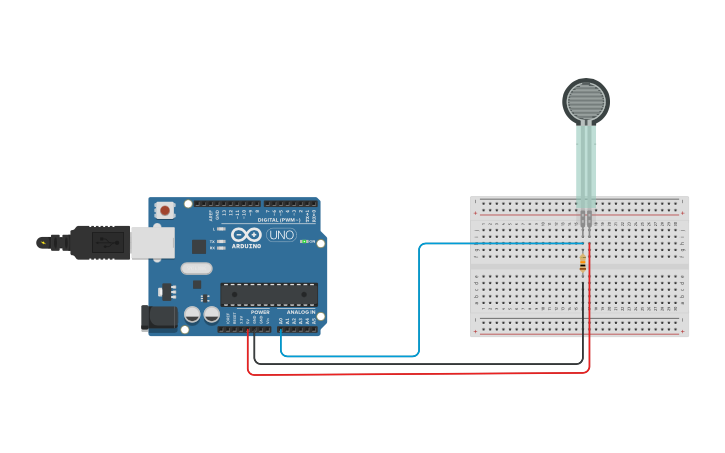Circuit Design Force Sensor Tinkercad