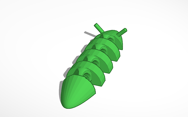 3D design Worm flex - Tinkercad