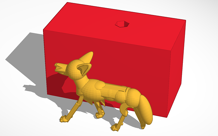 3D design fox body and fox mold | Tinkercad
