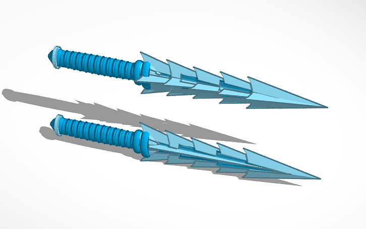 3D design Ice Fang - Barbed Dagger | Tinkercad