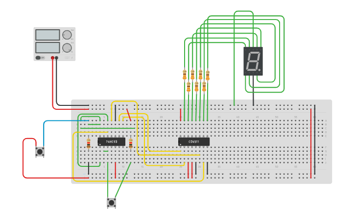 Circuit design 2TE4_counter_7_segment - Tinkercad