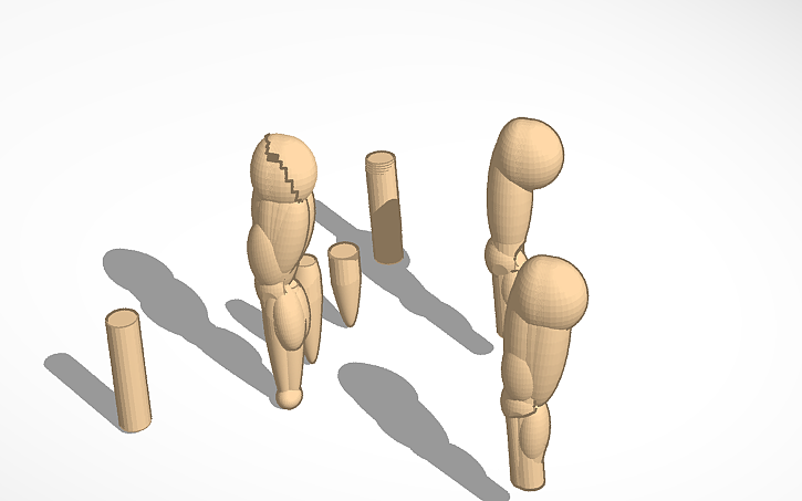 3D design Human Leg Mk. 1 (NEED HELP) - Tinkercad