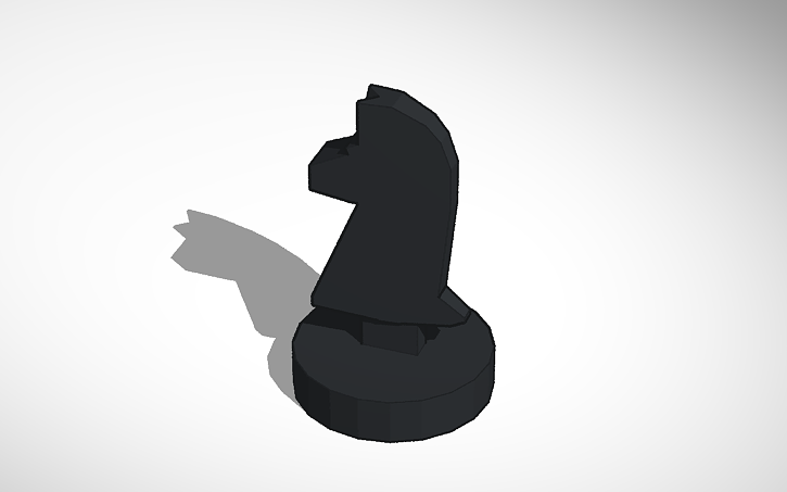 3D design Chess knight - Tinkercad