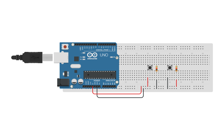 Circuit design Input Digital - Tinkercad