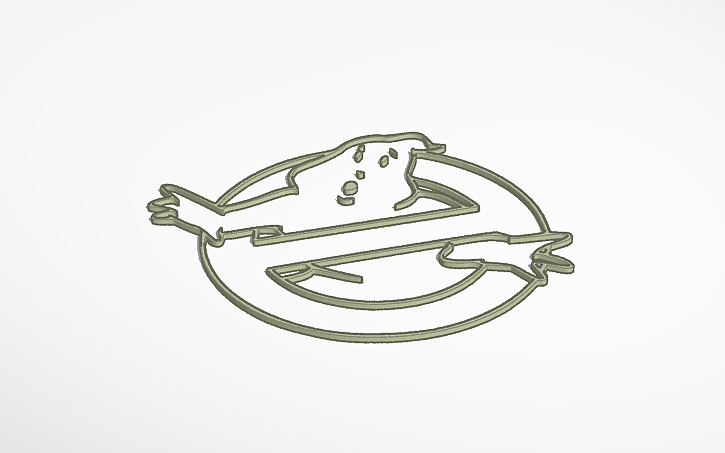 3D design Logo Ghostbusters - Tinkercad