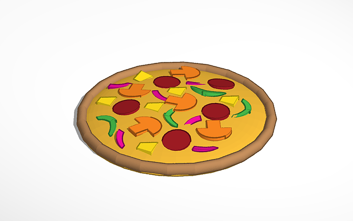 3D design Pizza - Tinkercad