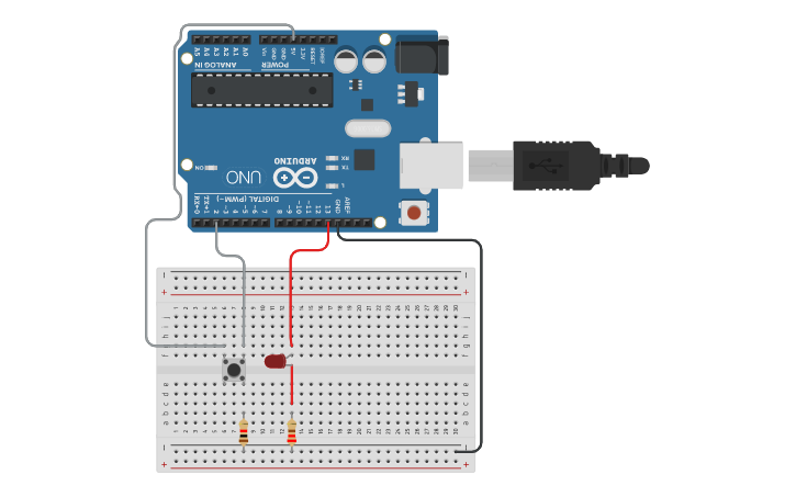 Circuit design Ciclo FOR - Tinkercad