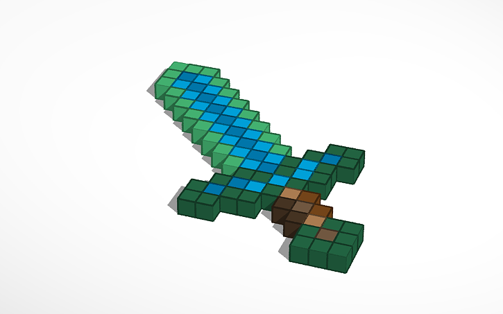 3D design minecraft knife - Tinkercad