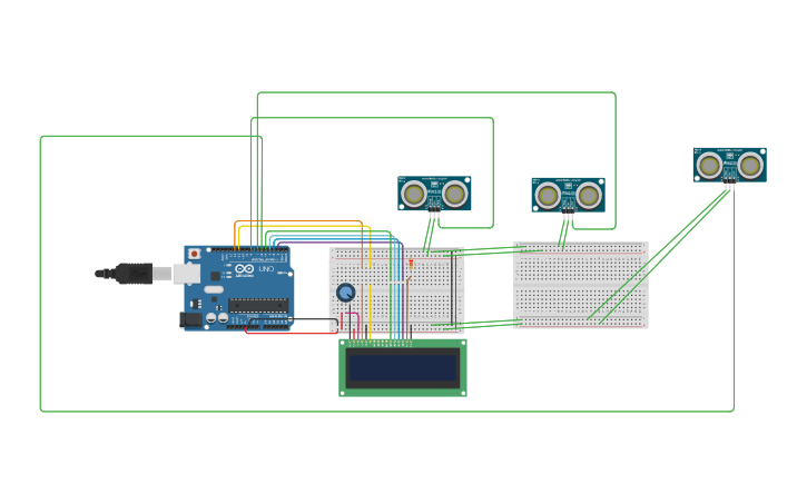 Circuit design parking - Tinkercad