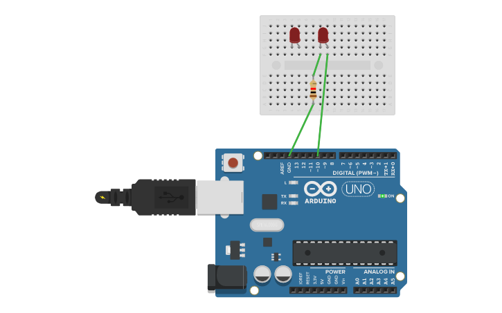 Circuit design arduino-tp6 - Tinkercad