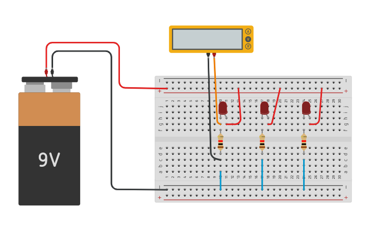 Circuit design circuito3 paralelo - Tinkercad