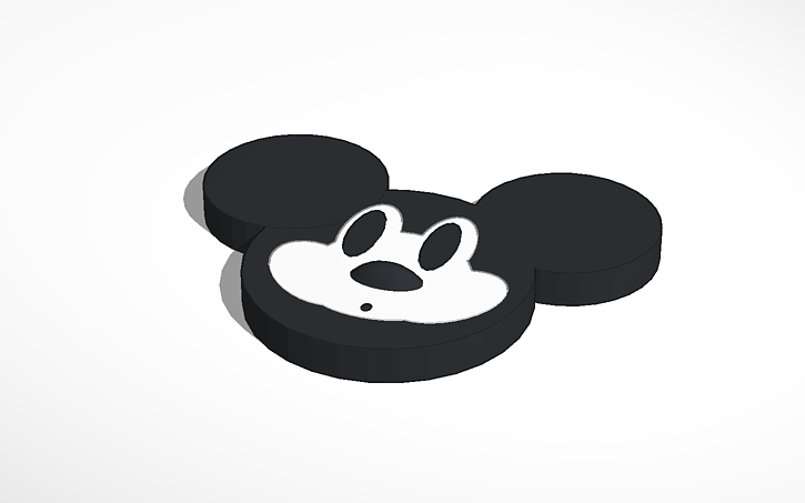 3D design Mickey Mouse - Tinkercad