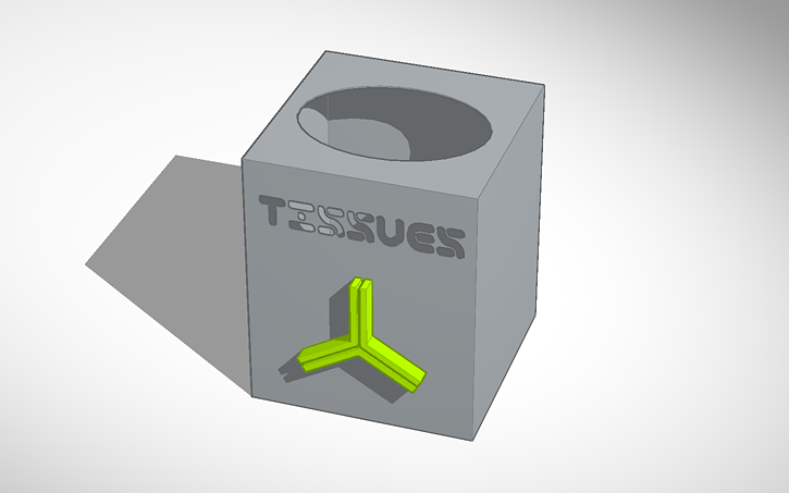 3D design New Copy of Tissue Box Cover - Tinkercad