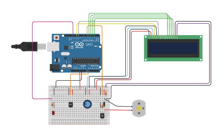 Circuit design Automatic Temperature Control System | Tinkercad
